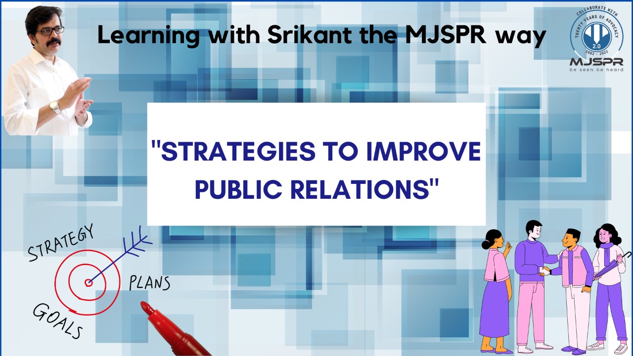 STRATEGIES TO IMPROVE PUBLIC RELATIONS - MJSPR